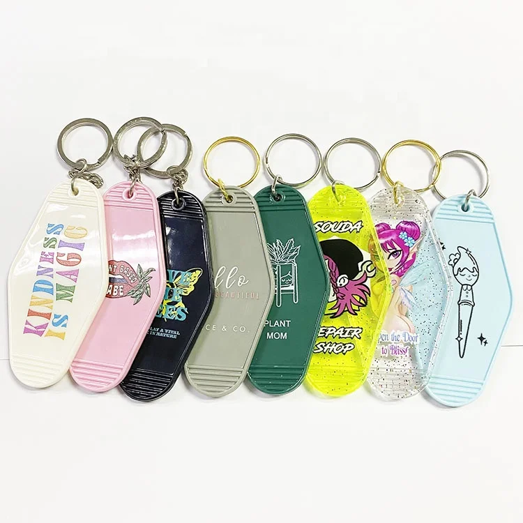 Acrylic Hotel Keychains with Custom Printing & Hot Stamping