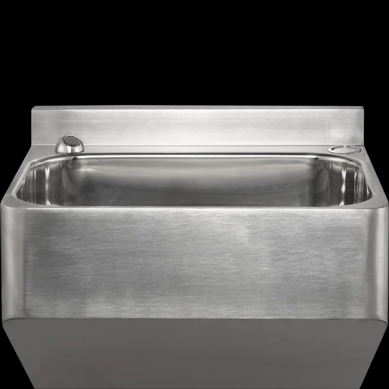 304 Stainless Steel Wall Hung Hand Basin Squareness No Break Metal Wash ...