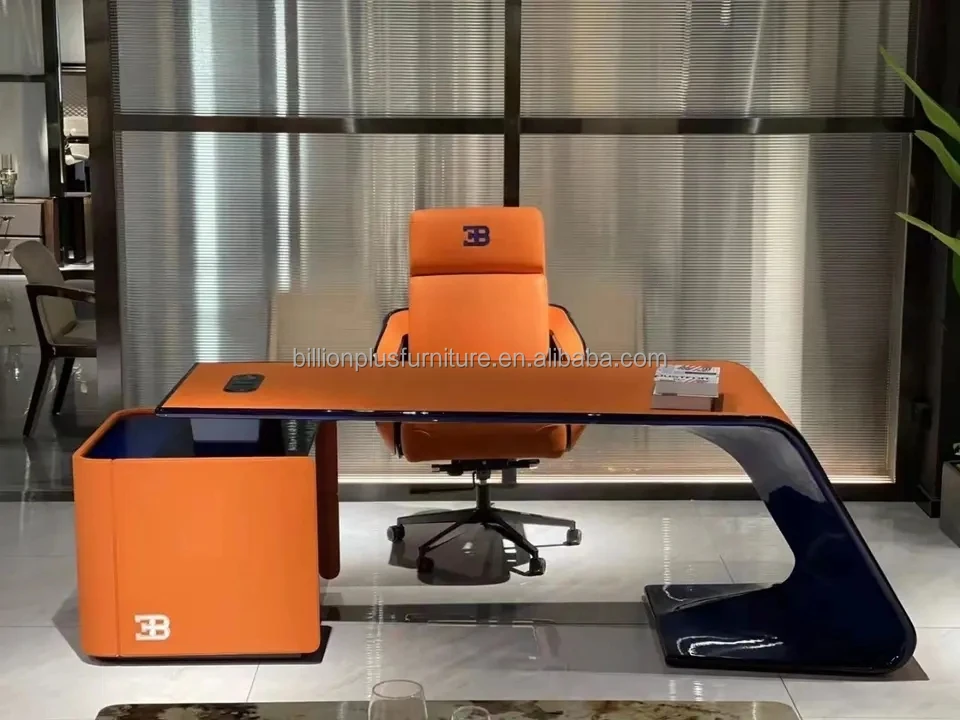 Luxury Modern CEO Office Table - Carbon Fiber & Italian Design