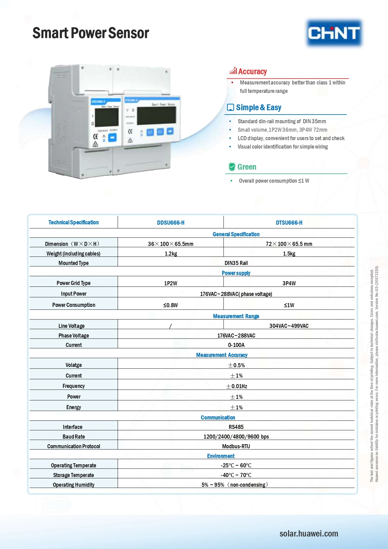 CHINT DDSU666 Digital Power Meter - Accurate Energy Measurement