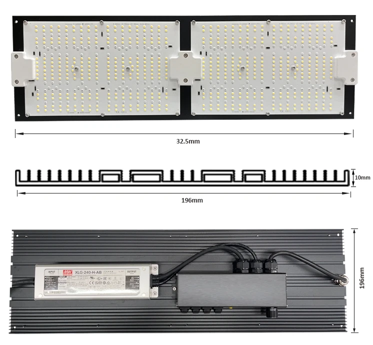 Adjustable Spectrum Led Grow Light 150W 240W UV IR Separately Control 5 ...