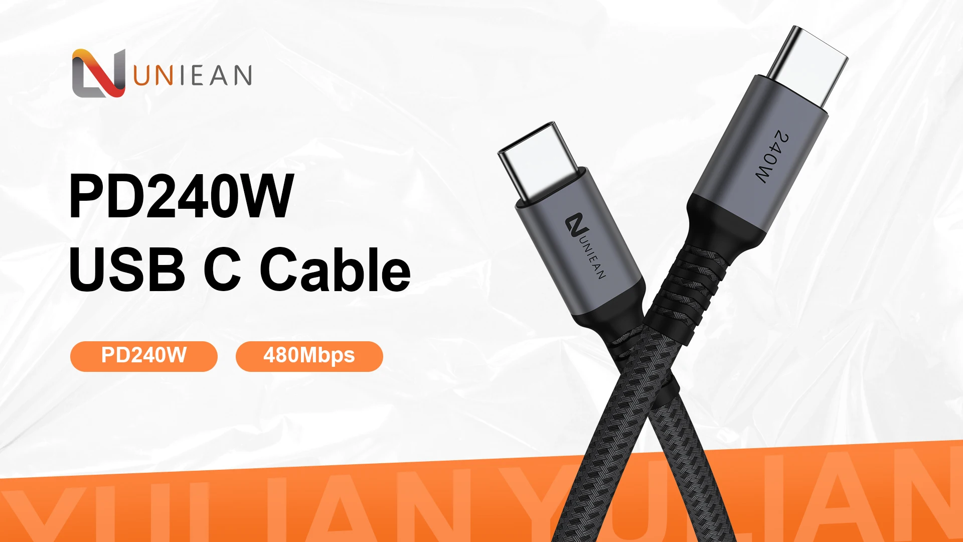 Wholesale High Quality Braided 3m Usbc Type C Data Cable Pd3.1 240w 48v ...