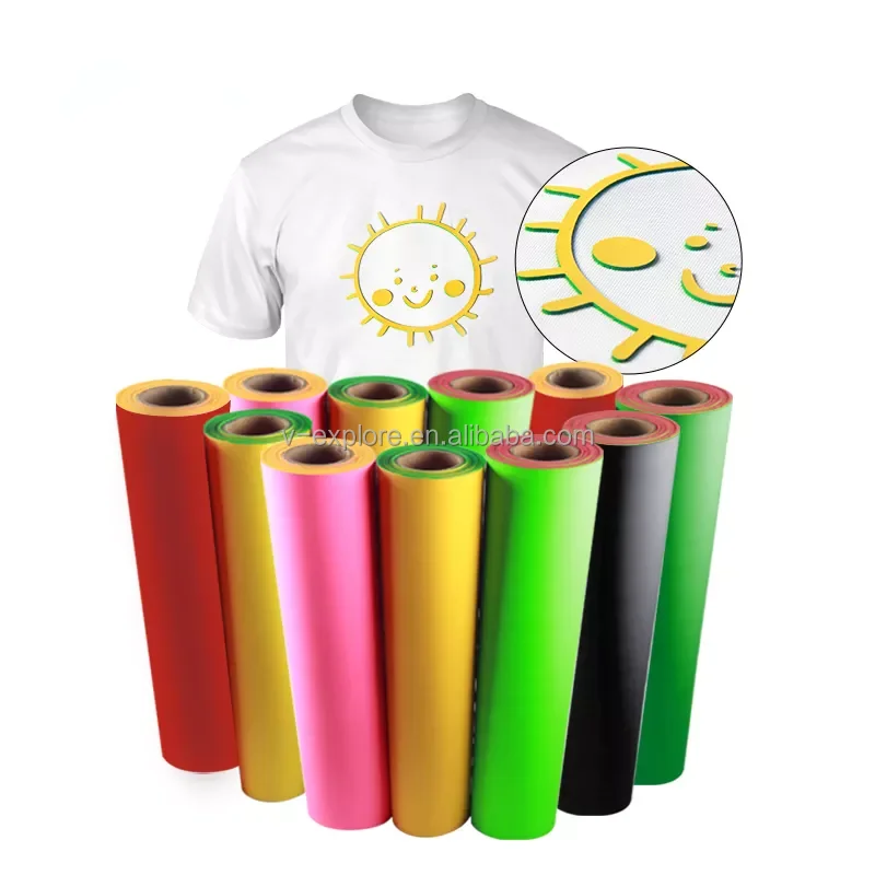 Double Color Vinilo Textil Silicone Rubber Compound Htv 3d Tpu Thick ...