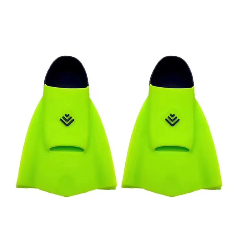 Floating Silicon Swimming Flippers Fins Short Blade Wide Size Pool ...