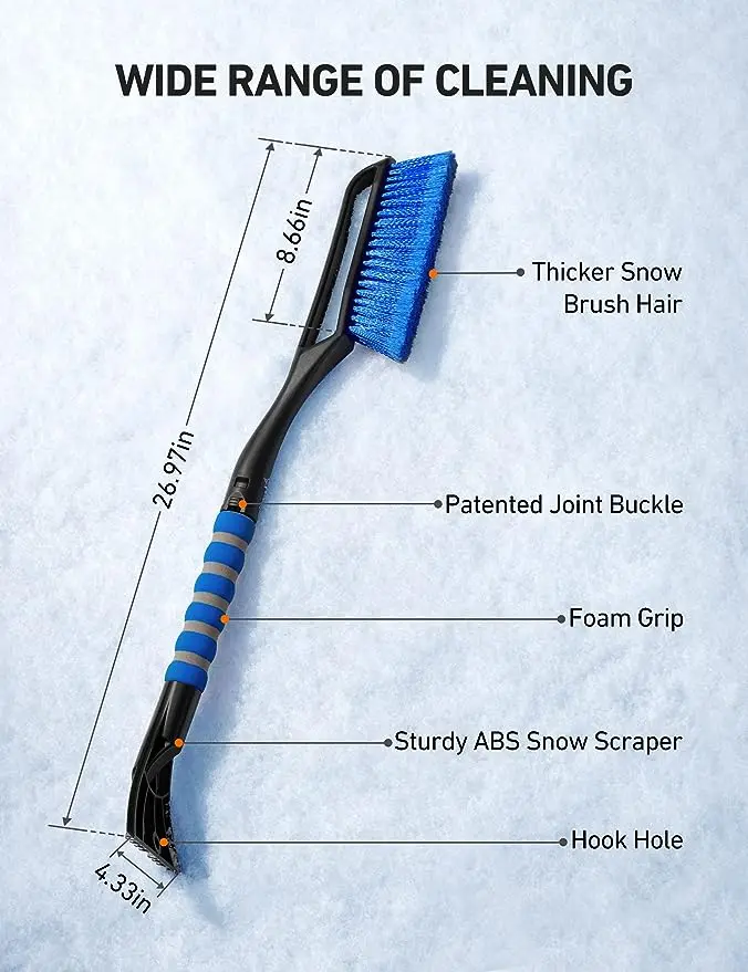 40-inch Detachable Car Wash Brushes Ice Scraper And Snow Brush With ...
