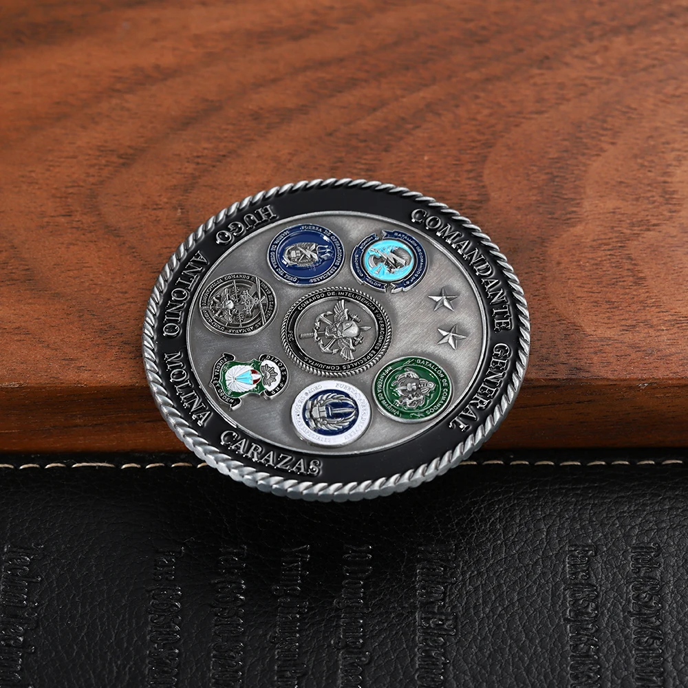 Gold Metal Color Spray Printing Rotary Custom Spinning Challenge Coin ...