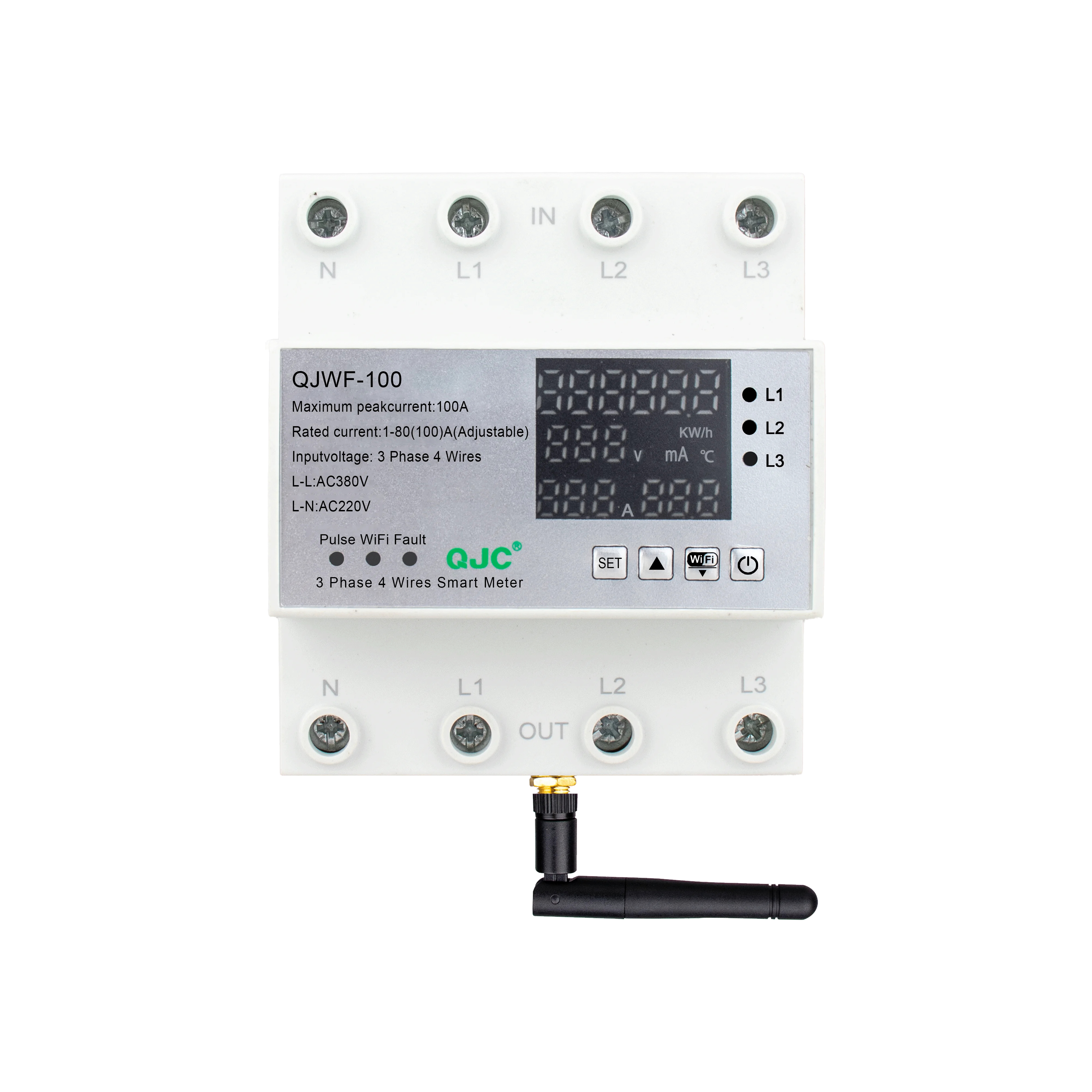 Qjc Wifi Smart Life(tuya) App Smart Home Tuya Wifi 3-phase Smart Meter ...