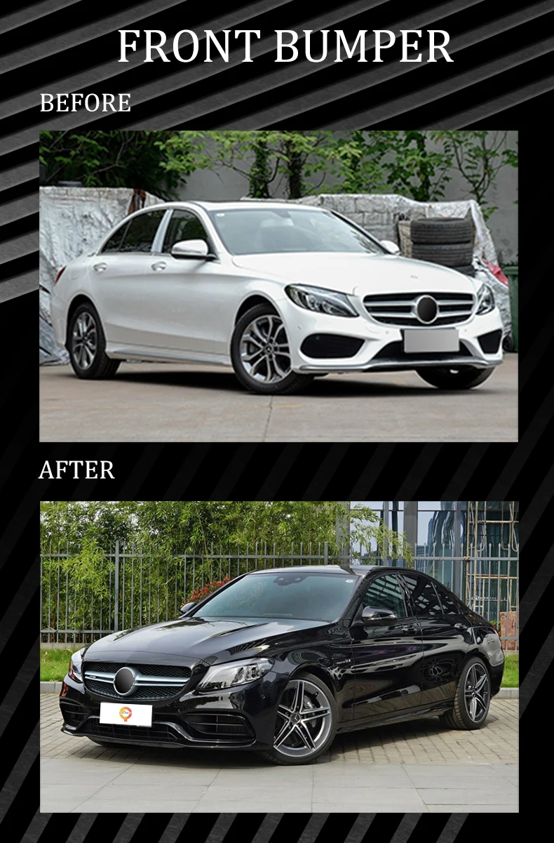 Mercedes C Classe Amg W205 C63 Body Kit For Mercedes-benz C Class Year ...