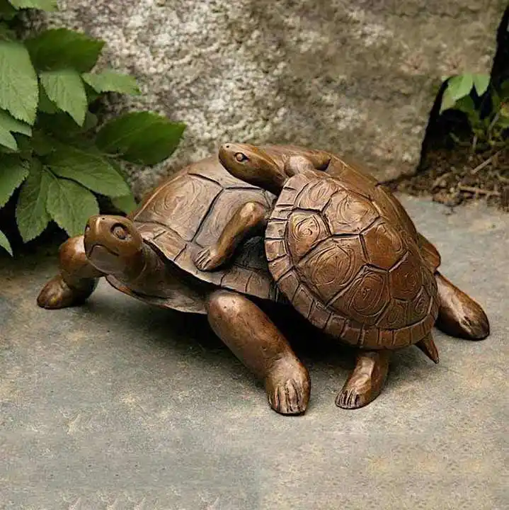 Metal Custom Animal Bronze Turtle Sculpture Large Outdoor Garden Park ...