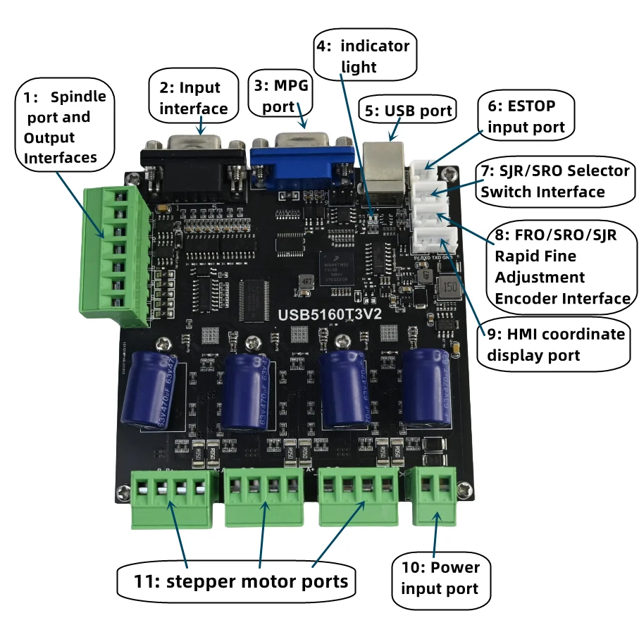 3/4/5axis Mach3 Cnc Controller Motion Control Breakout Board Adapter Integrated Mainboard ...