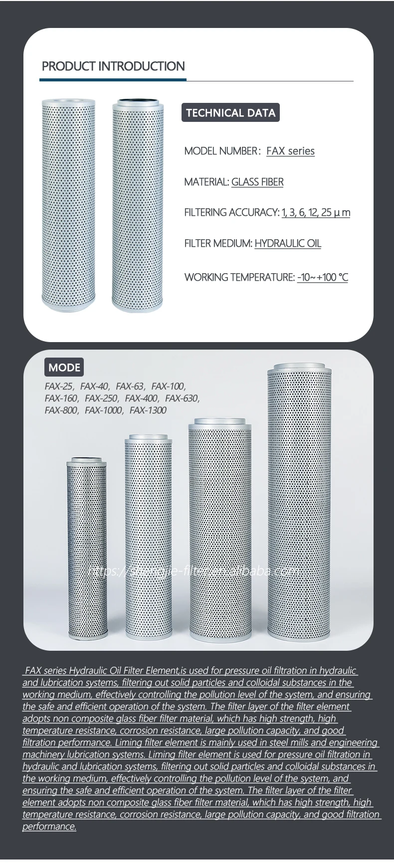 Hydraulic Filter Element Fax-25 Hydraulic Return Oil Filter| Alibaba.com