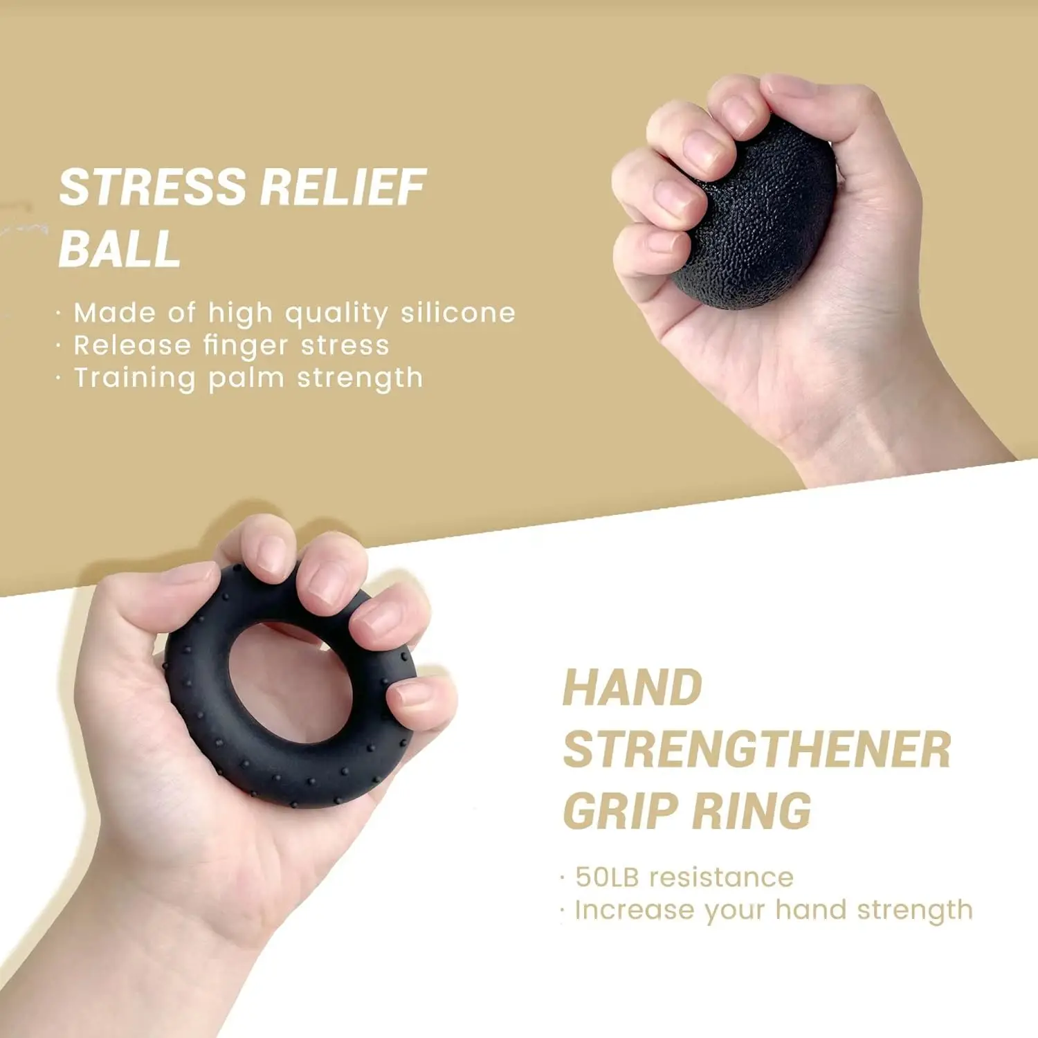 BOGA 5 Pack Adjustable Resistance Forearm Strengthener Kit Hand Grips ...