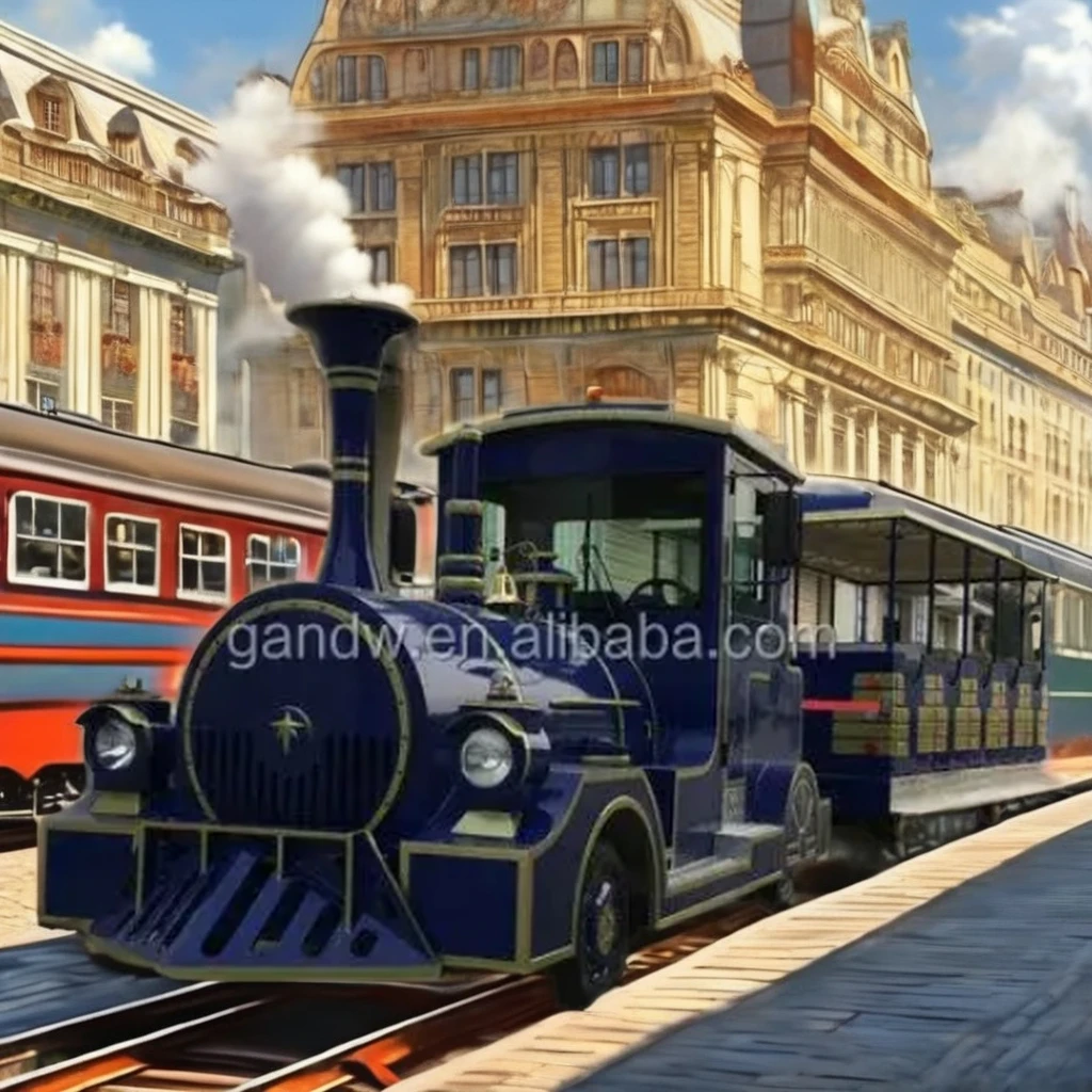 Electric Trackless Train Carriage for Sightseeing Special ...