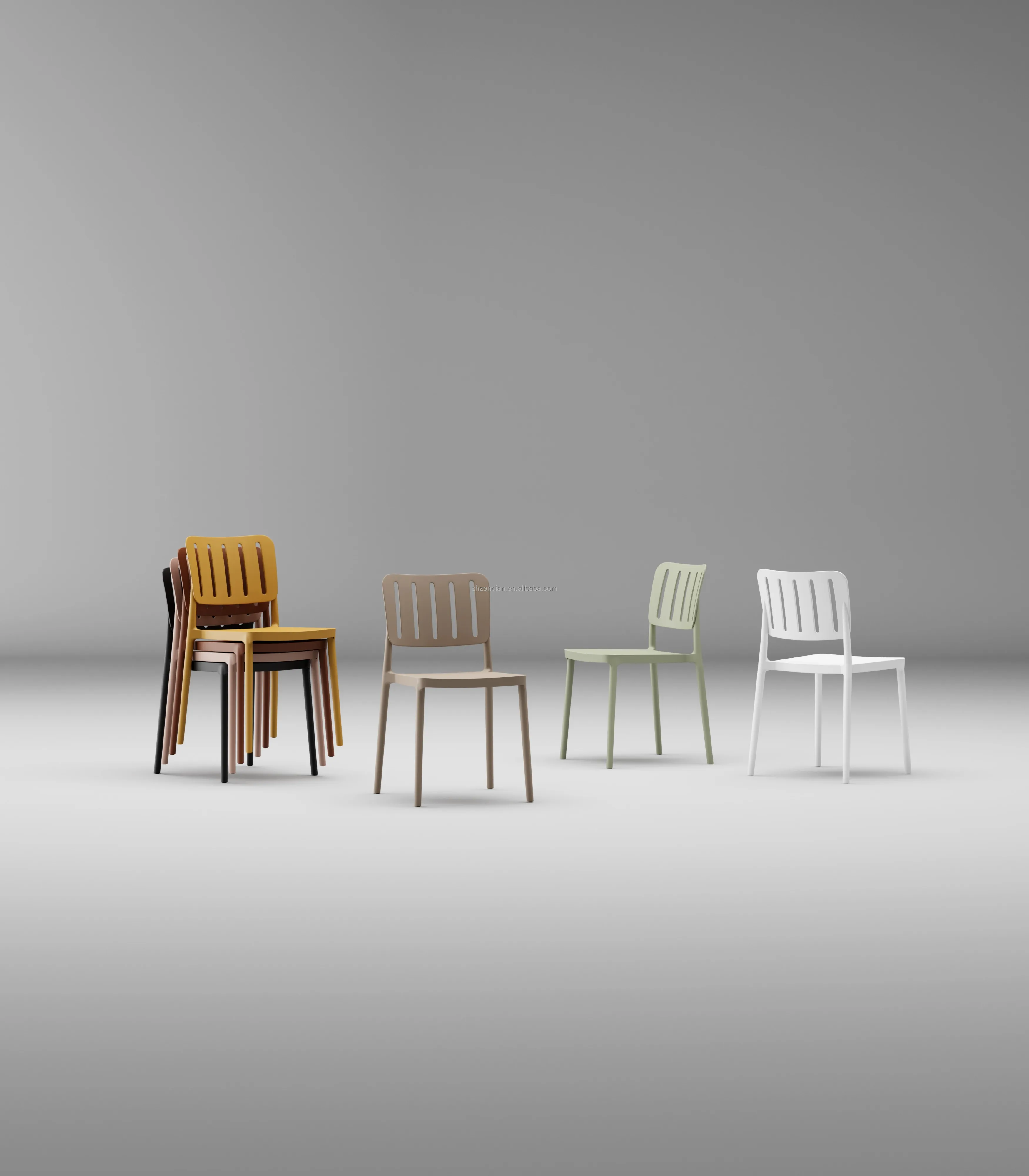 Stackable PP Plastic Chairs - Modern, Eco-Friendly, Stylish