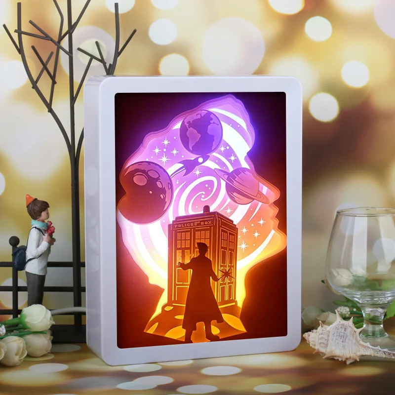 Anime Design 3D Paper Carved Led Light Carving Night Lamp Birthday Gift ...