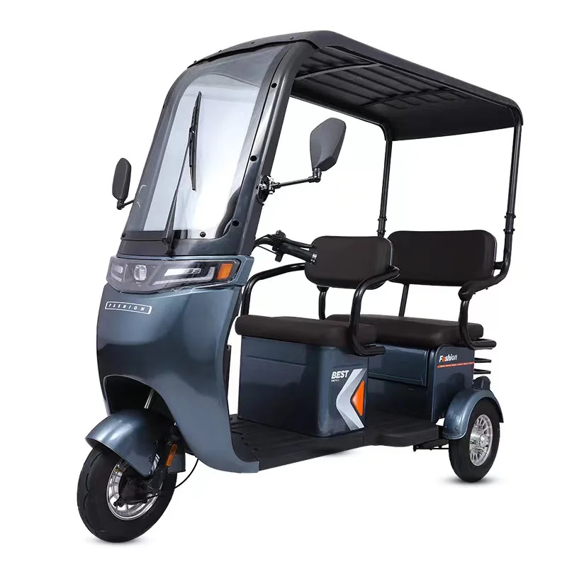 Heavy Duty Rickshaw Electric Tricycle With Canopy For Adult With Solar ...