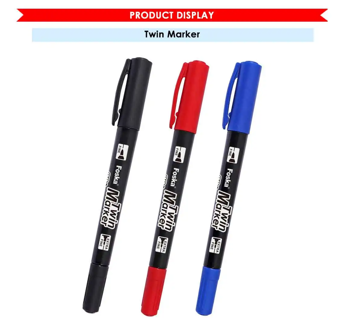 Foska CD Marker Pen - Dual-Tip Permanent Writing Tool