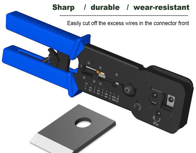 Ferrule Hydraulic Pass Through Crimper Tool Wire Cat7 Network Cable ...