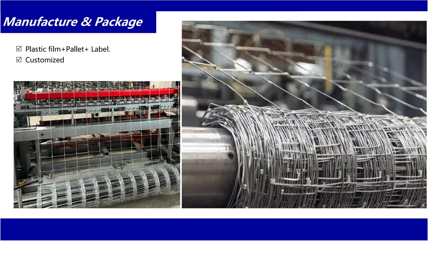 Fixed Knot Woven Wire Mesh Galvanized Farm Fence Roll for Cattle Horse ...