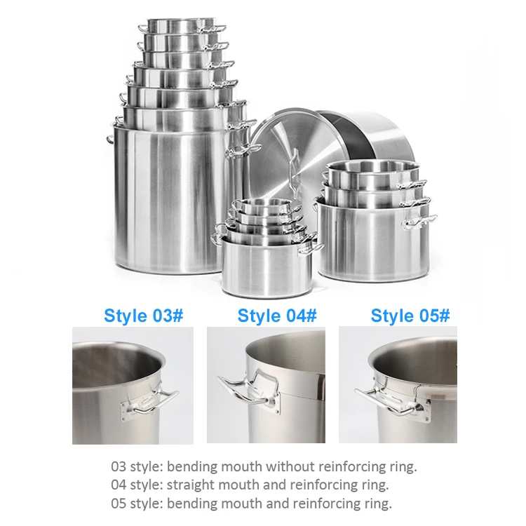 Commercial Stock Pot Stainless Steel Heavy-duty Large Induction ...