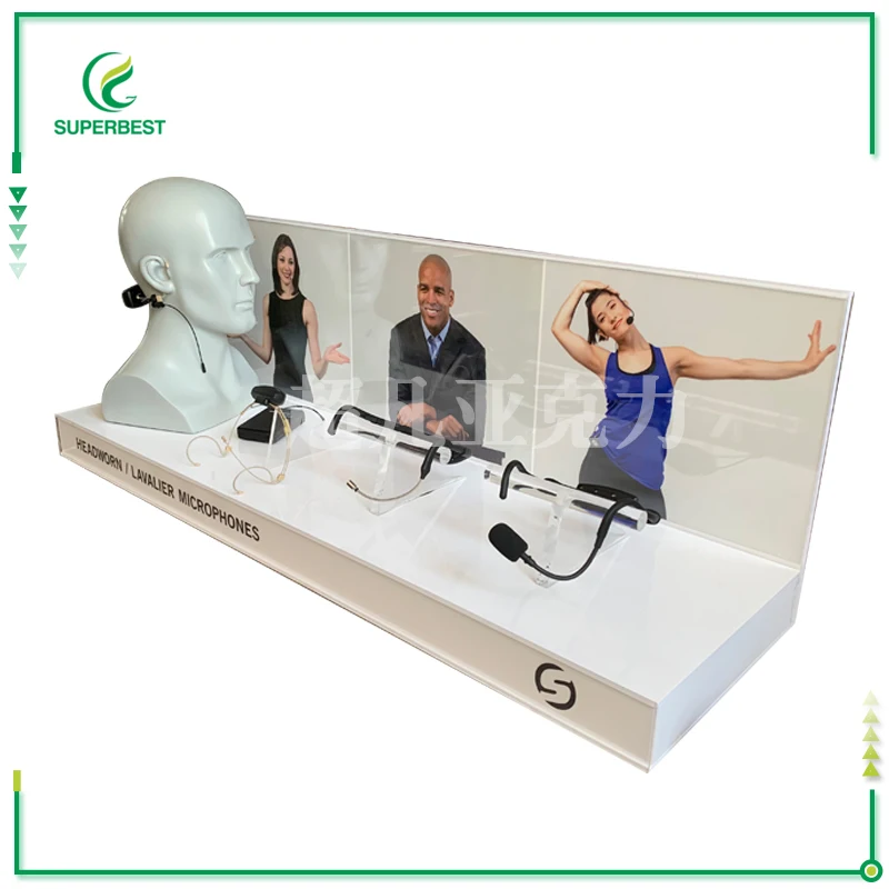 Custom Supermarket Retail Store Desktop Headphone Stand Display ...