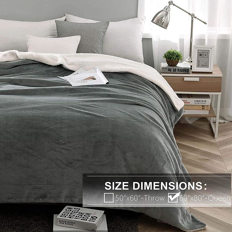 Wholesale Custom Double Layer Winter Super Thick Soft Warm Polyester ...