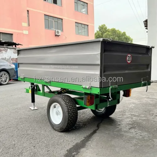 2 Wheel Single Axle Tractor Trailer,Off Road Farm Transport Tool ...