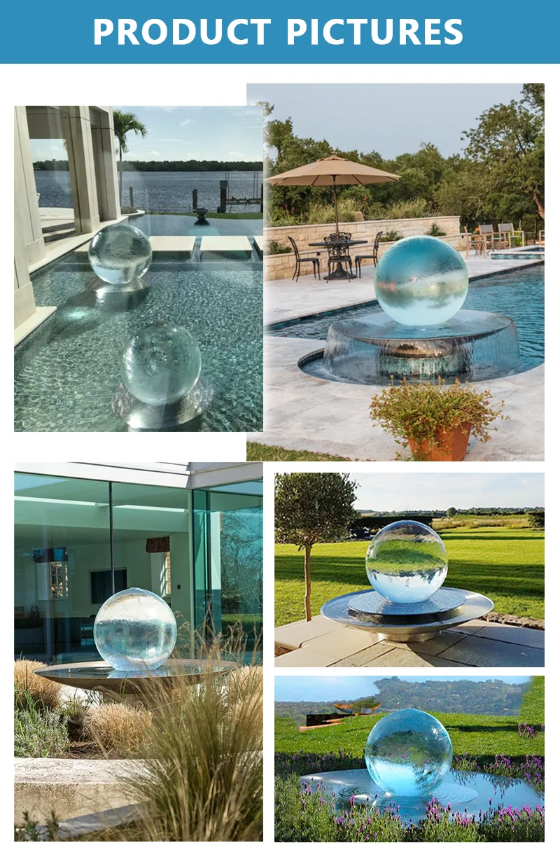 Customized Outdoor Sculpture Huge Sphere Water Feature Fountain ...
