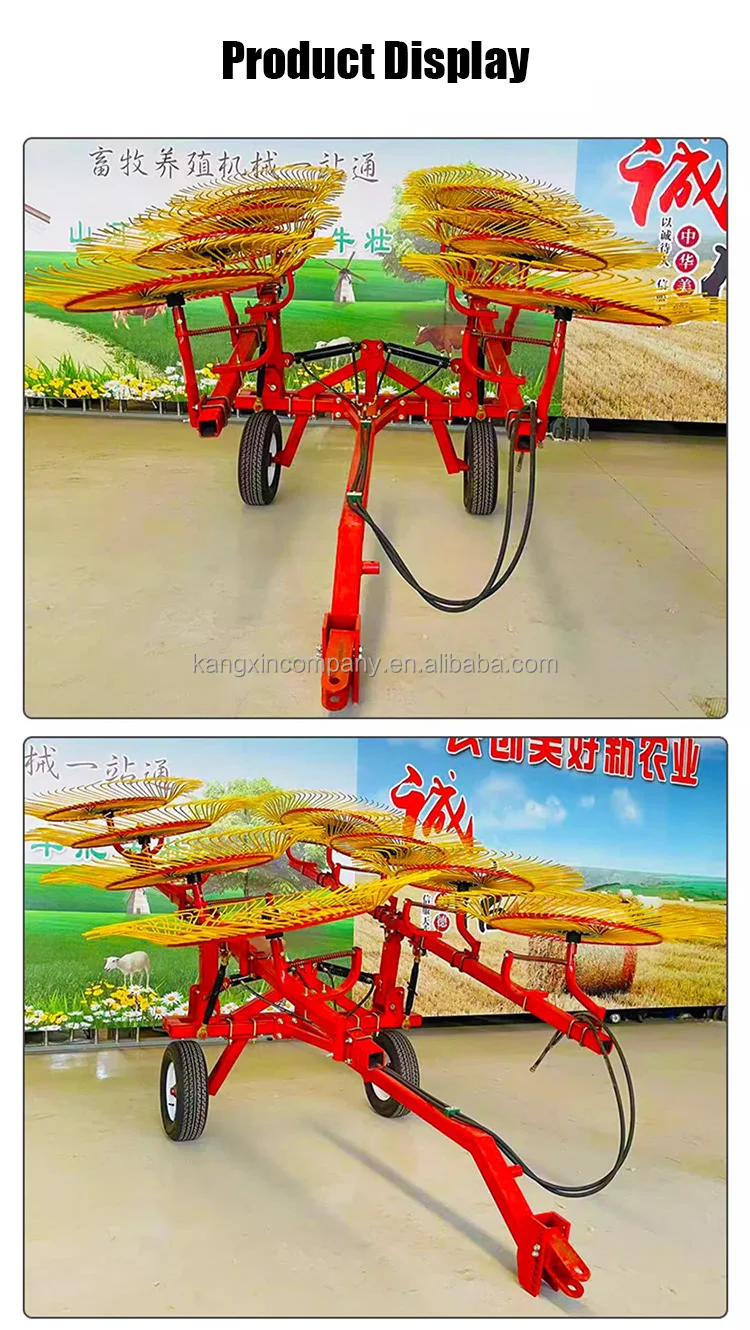 High Efficiency Wheel Hay Rake Tractor Rake Agricultural Machinery ...