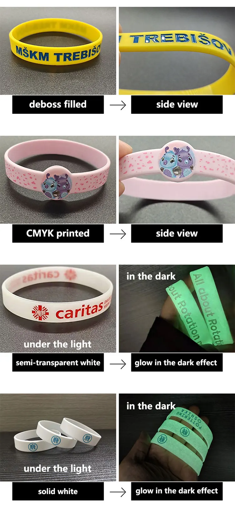 Custom Bar Code Id Wristbands Qr Code Silicone Bracelet For Advertising ...