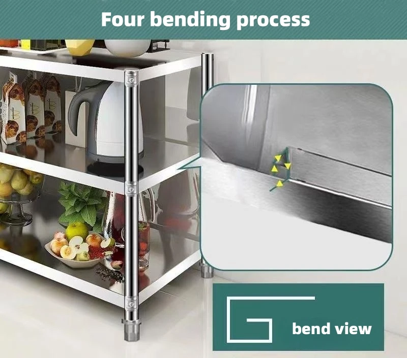 5 Layers Shelves Kitchen Display Stainless Steel Storage Rack 5 Tier ...