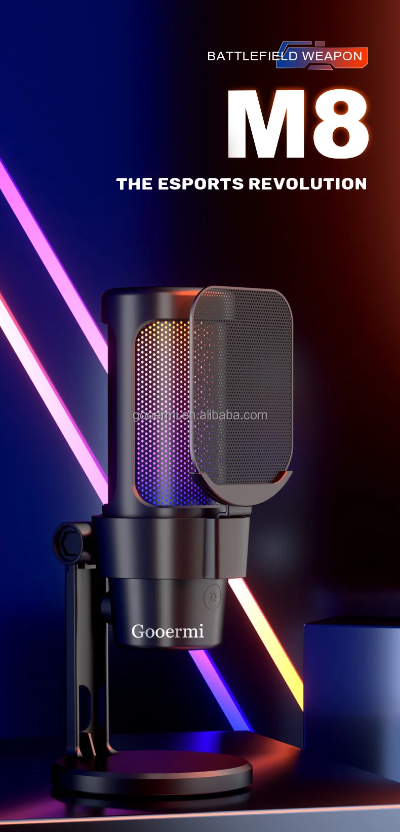 Plastic Condenser Usb Microphone Made In China Computer Game With Usb ...