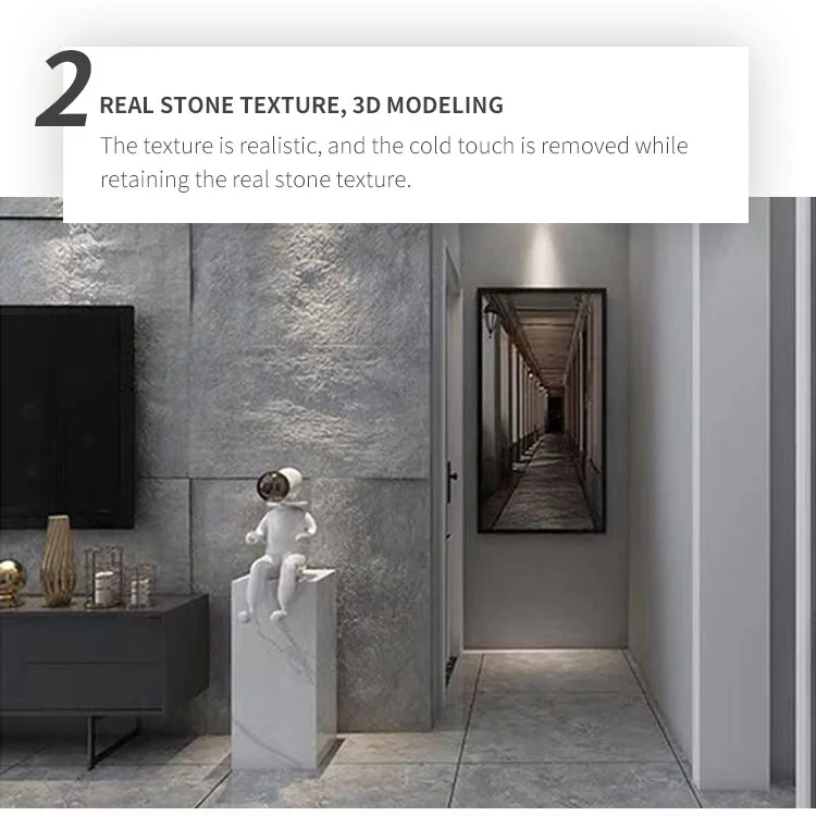 Alisba 3d Flexible Cladding Panel Lightweight Pu Stone For Interior ...