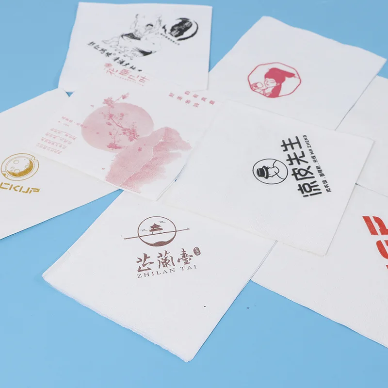 Dinner Paper Custom Logo Tissue Napkins Manufacturers Custom Cocktail ...
