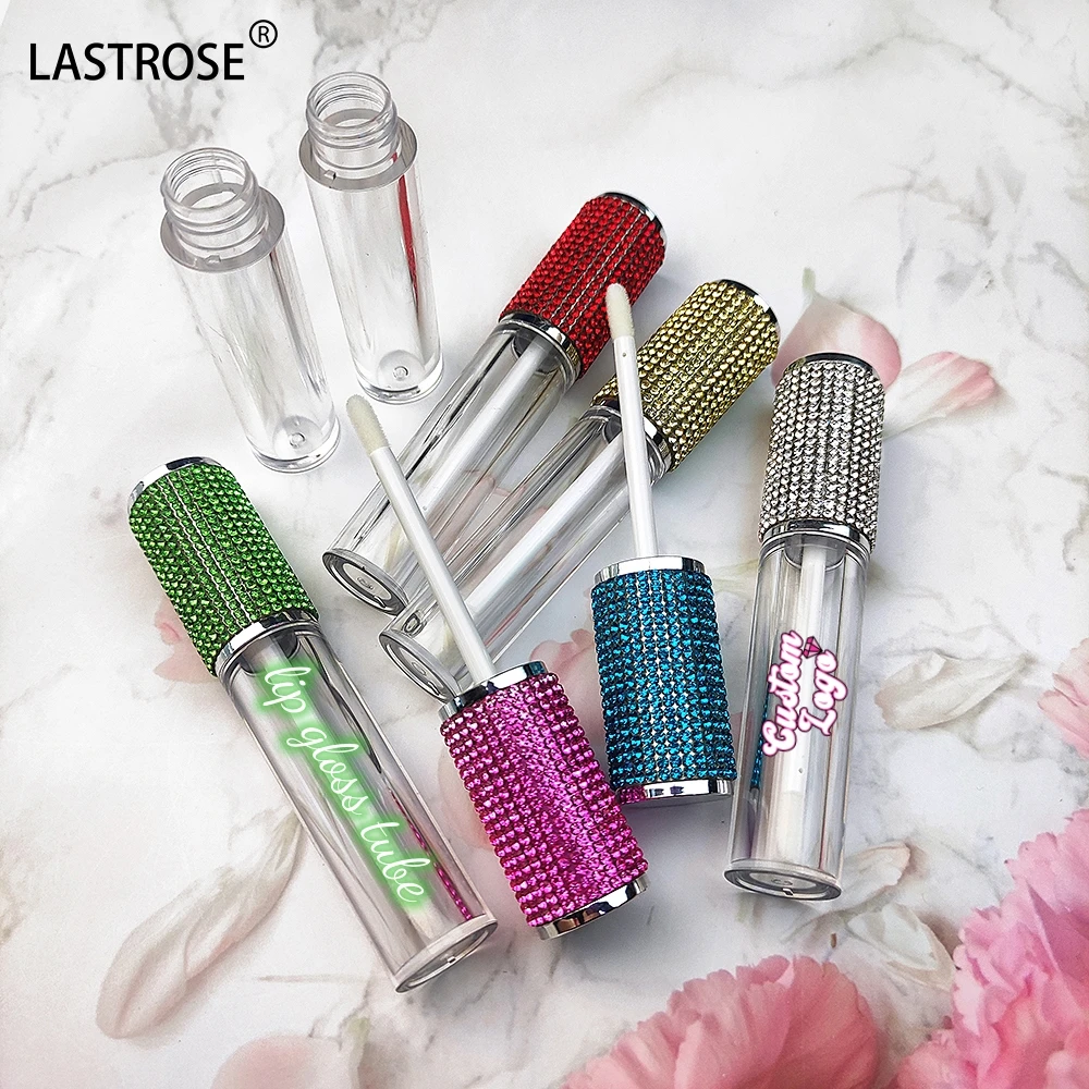 Luxury Round Plastic Bottles with Rhinestone Wholesale Lip Gloss Tubes ...