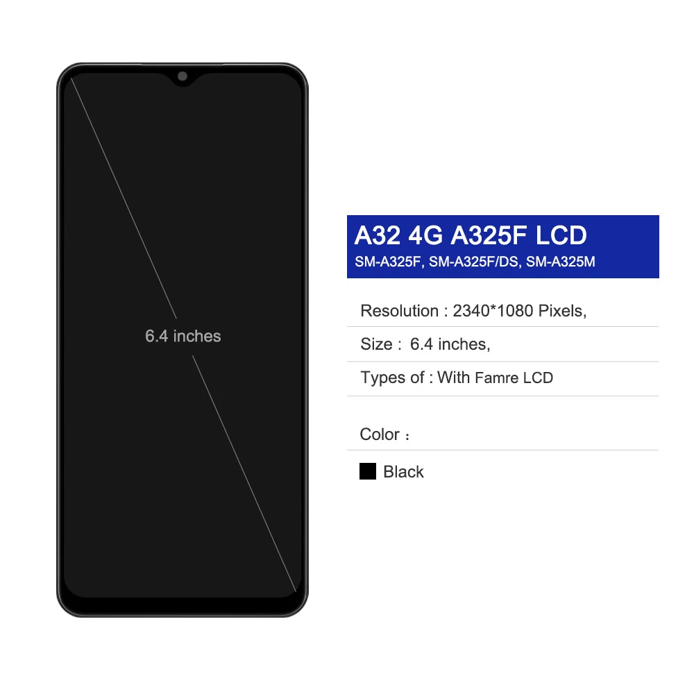 Amoled Display For Samsung Galaxy A32 4g Lcd A325 A325f Display Touch ...