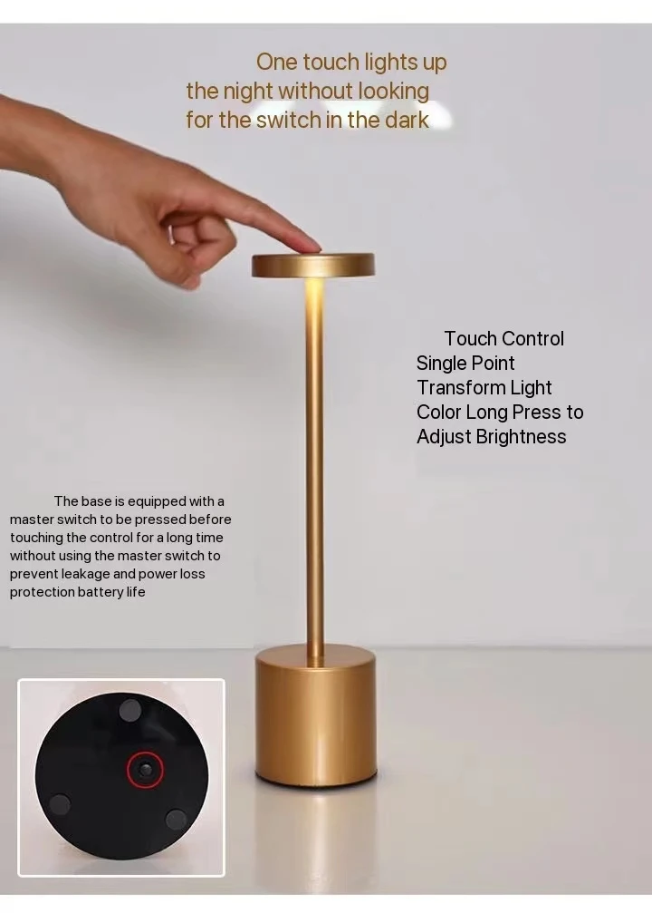 Modern Touch Dimmable Usb Rechargeable Lamps For Homes Led Desk Lamp ...