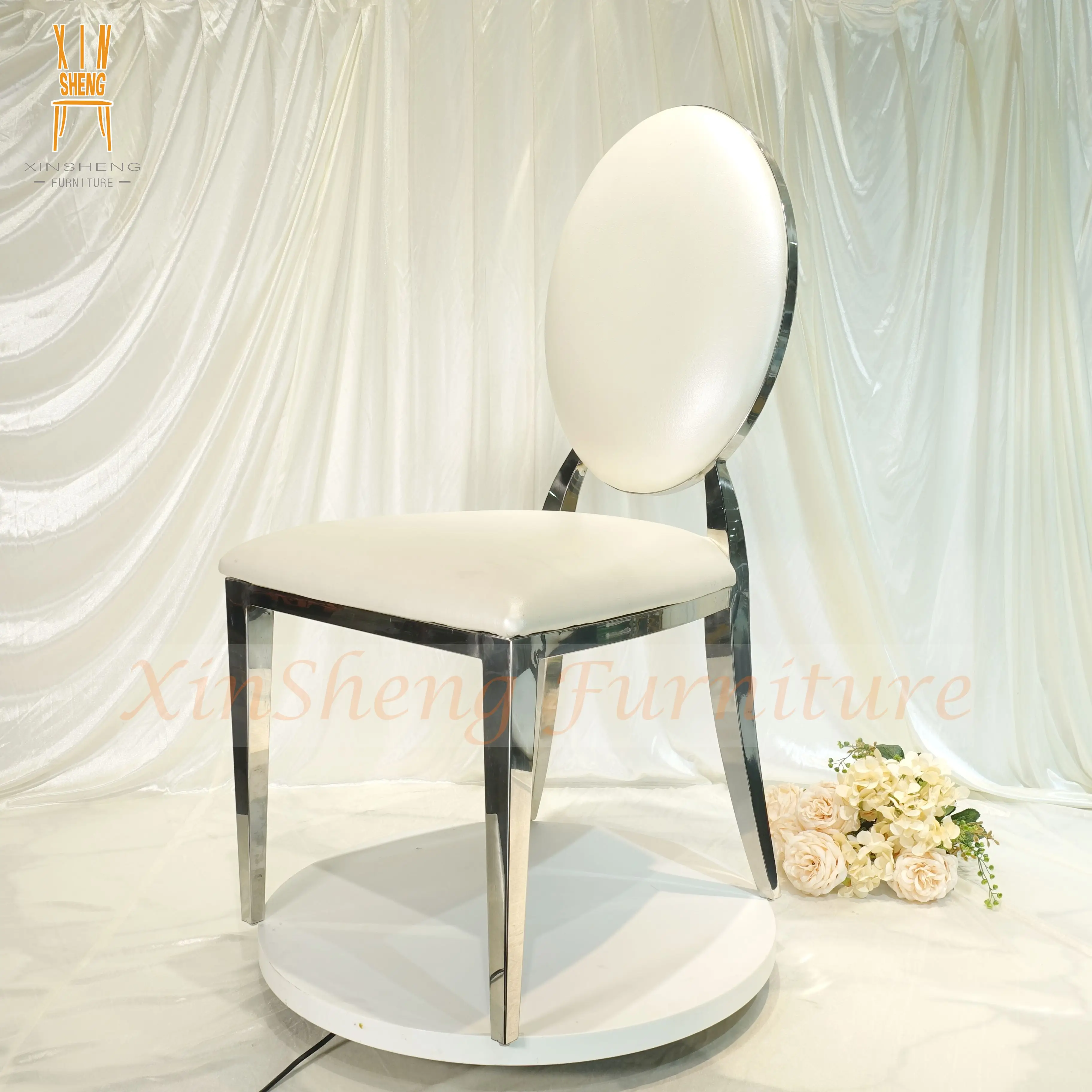 Luxury Event Round Back Design Gold Party Stainless Steel Hotel Wedding ...