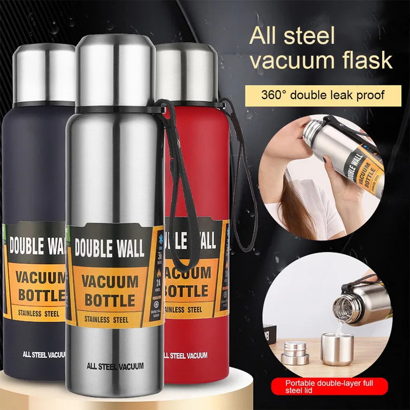 500/750/1000/1500ml Stainless Steel Thermos Travel Filter Insulated Cup ...