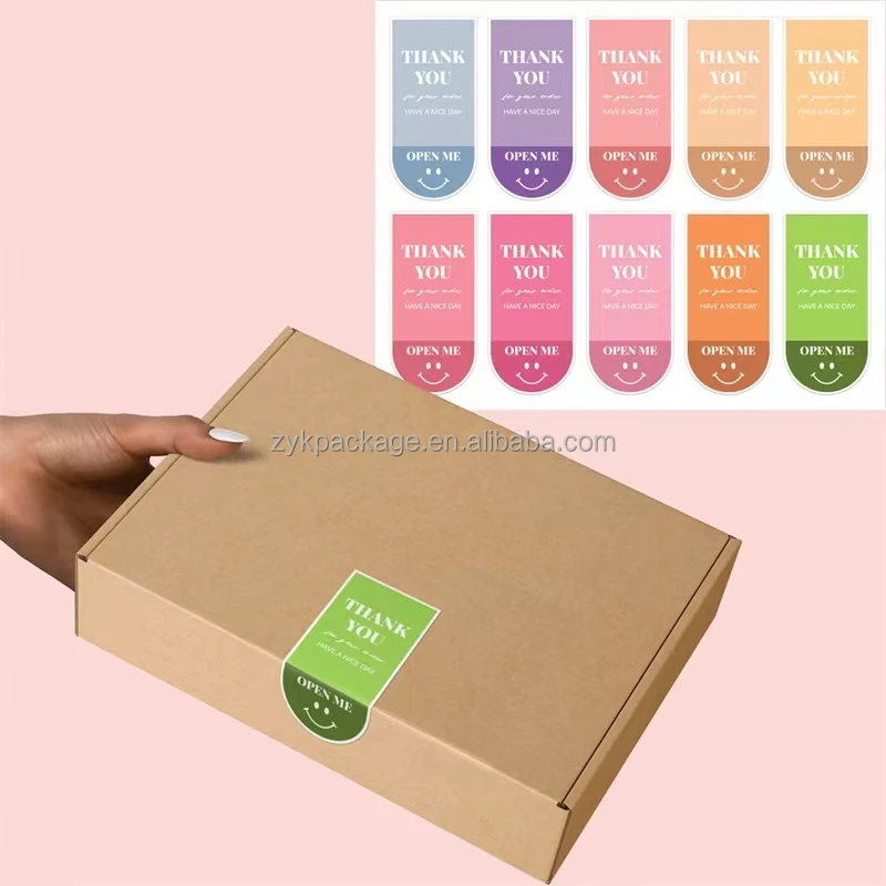 Custom Private Shipping Box Packaging Labels Waterproof Seal Matte ...