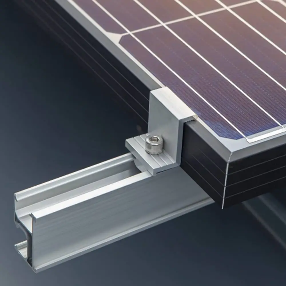 Customized Pv Photovoltaic Railing Clamp Solar Rail Fixing Clamp For ...