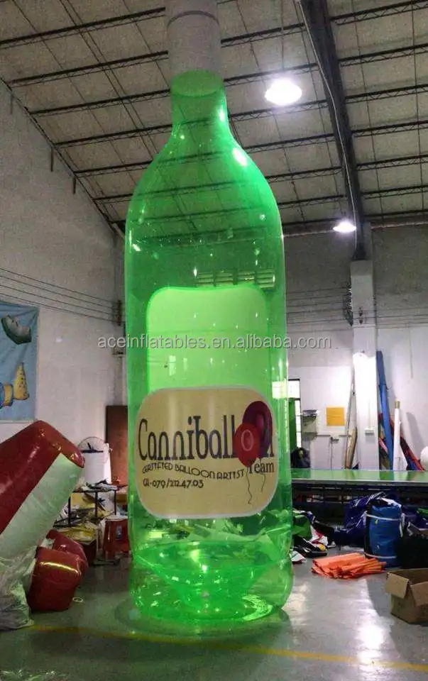 Customized Giant Transparent Inflatable Wine Bottle