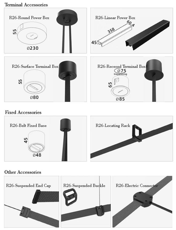 Modern 24V DC Indoor LED Linear Flexible Belt Track Light