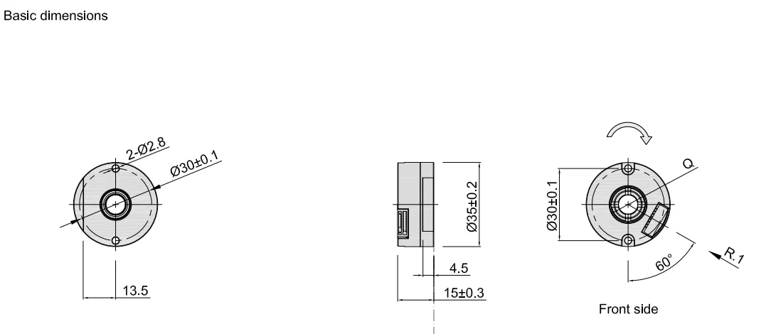 MP35 SSI RS485 Outputs Single Turn 12 Bit 4096 Resolution Absolute ...