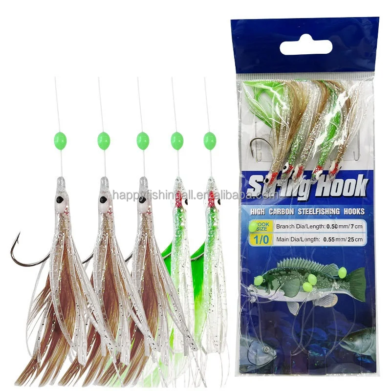 Sabiki Rigs Saltwater Fishing Rigs Luminous Octopus Mackerel Feathers ...