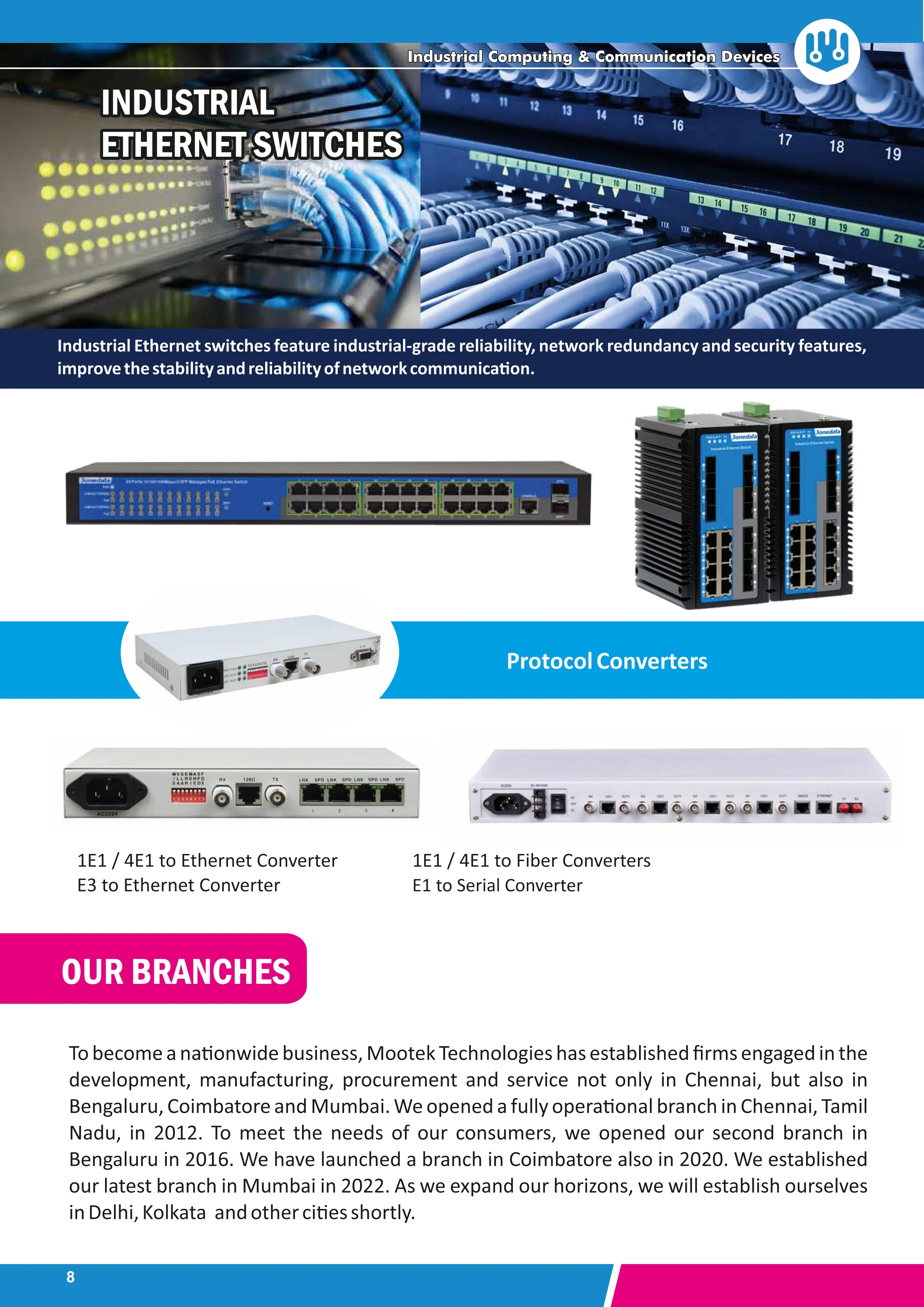 RS232/422/485 Serial to Ethernet Converter 1 Port MT-520-NP301 Wireless ...