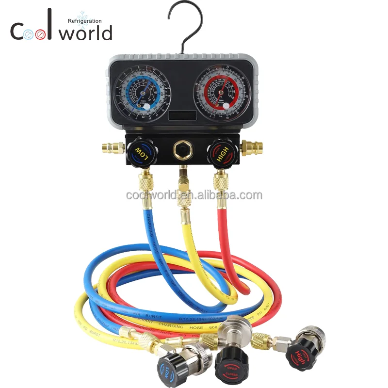 R1234yf R134a R404a Manifold Gauge Set - Buy Pressure Meter Gauge,High ...