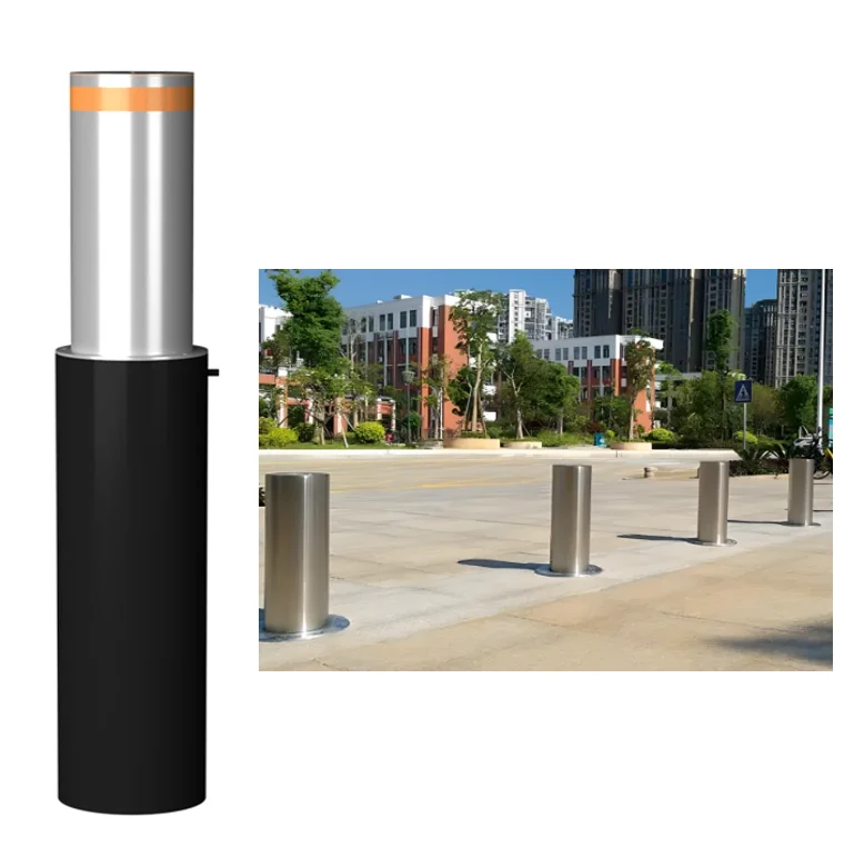 Remote Control Steel Collapsible Driveway Bollards Electric Parking ...