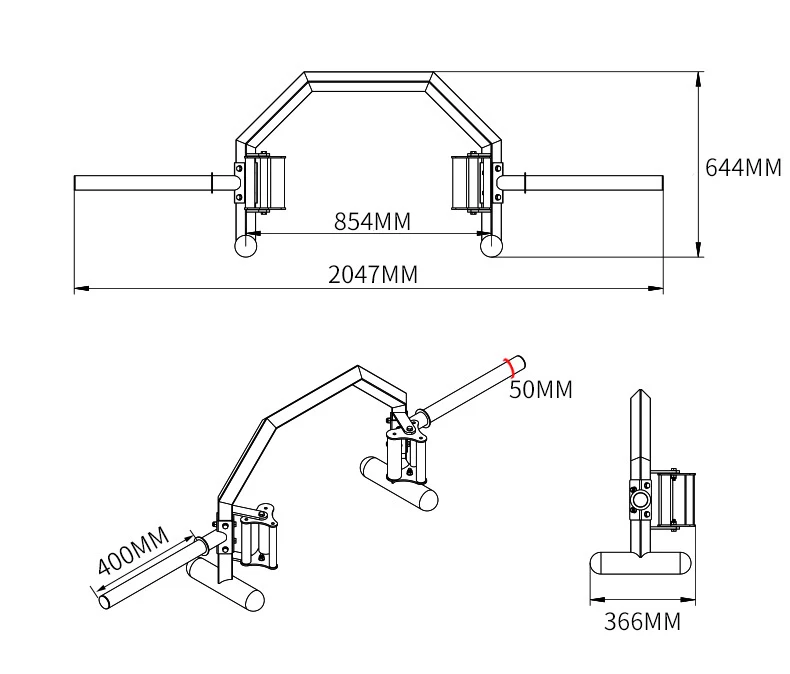 THYFIT Hex Weight Lifting Trap Bar - 500kg Deadlift Power