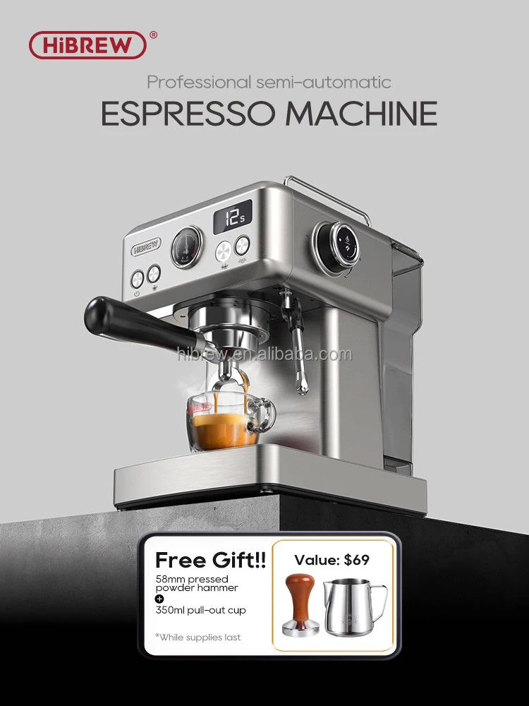 Hibrew H10a 58mm Portafilter Black Semi Automatic Espresso Cappuccino ...